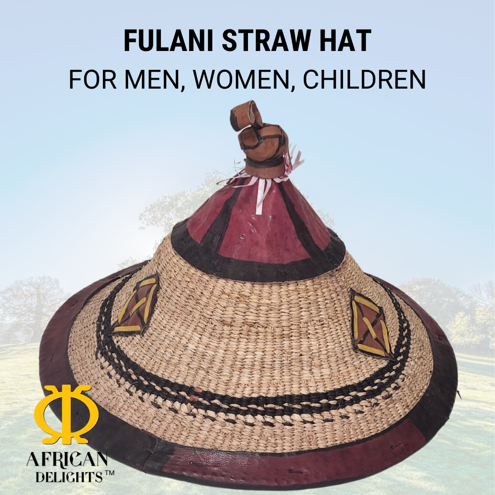 Handmade Fulani African Straw Hat – African Delights Store