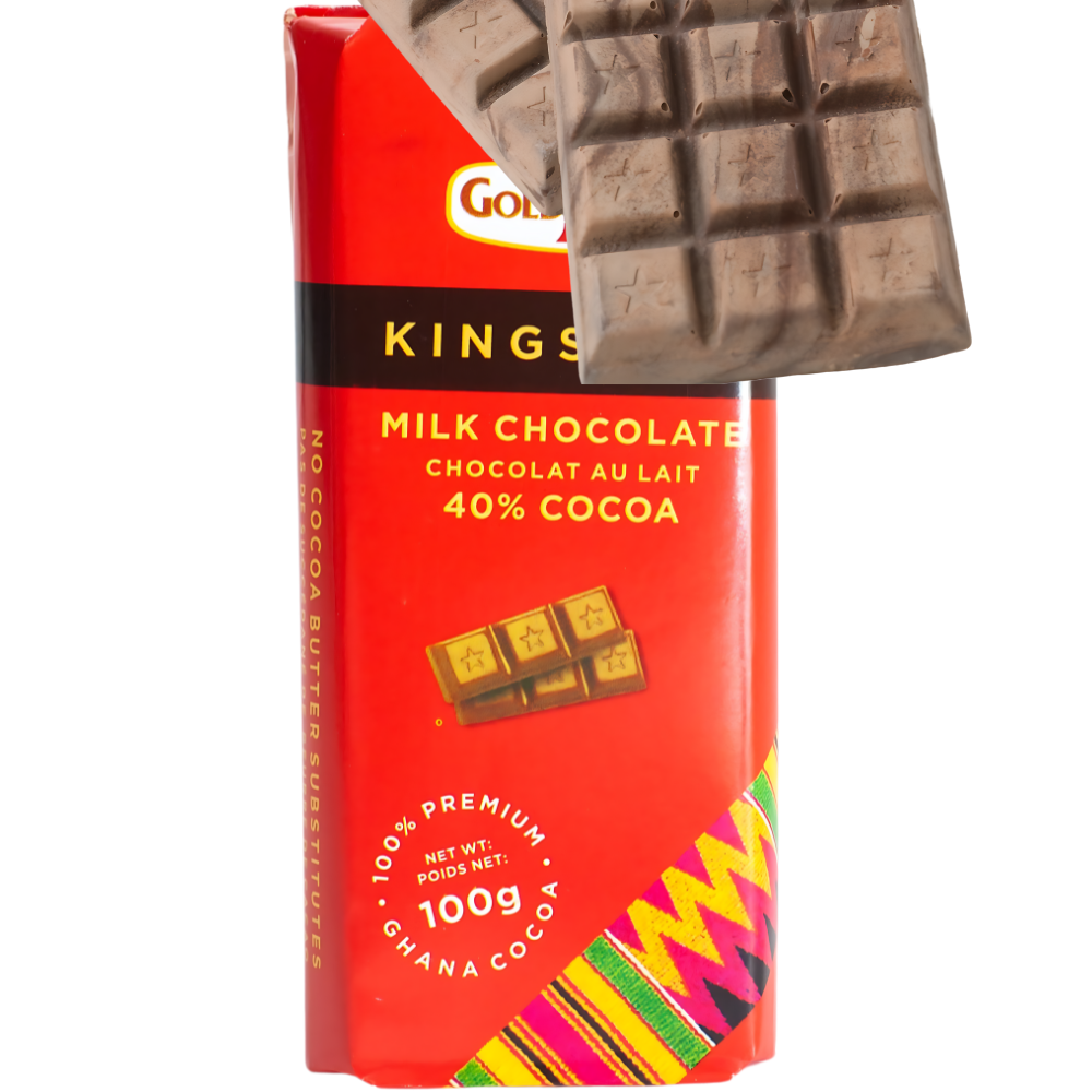 Kingsbite Milk Chocolate Bar | 100% Ghana Cocoa | 1 Bar – African ...
